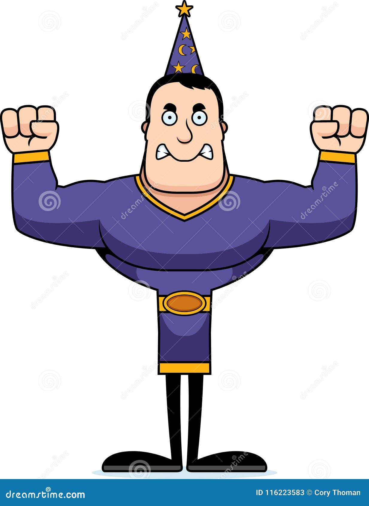 Cartoon Angry Wizard stock vector. Illustration of cartoon - 116223583