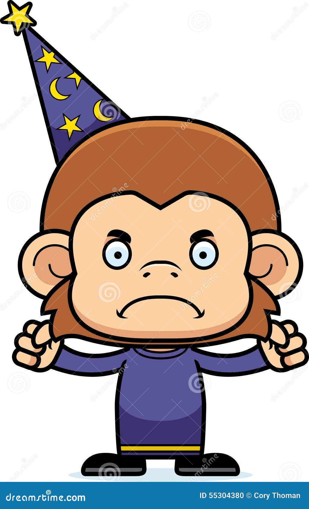 Cartoon Angry Wizard Monkey Stock Vector - Illustration of cartoon ...