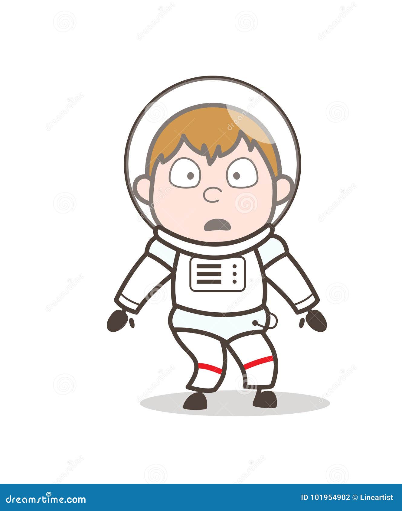 Cartoon Anguished Spaceman Face Expression Vector Illustration Stock ...