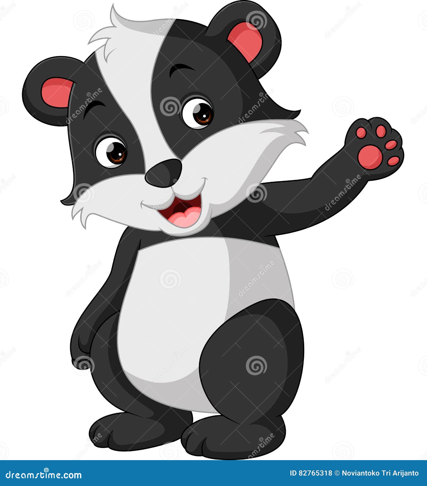 Cartoon Badger On A White Background.Flat Cartoon Illustration For Kids ...