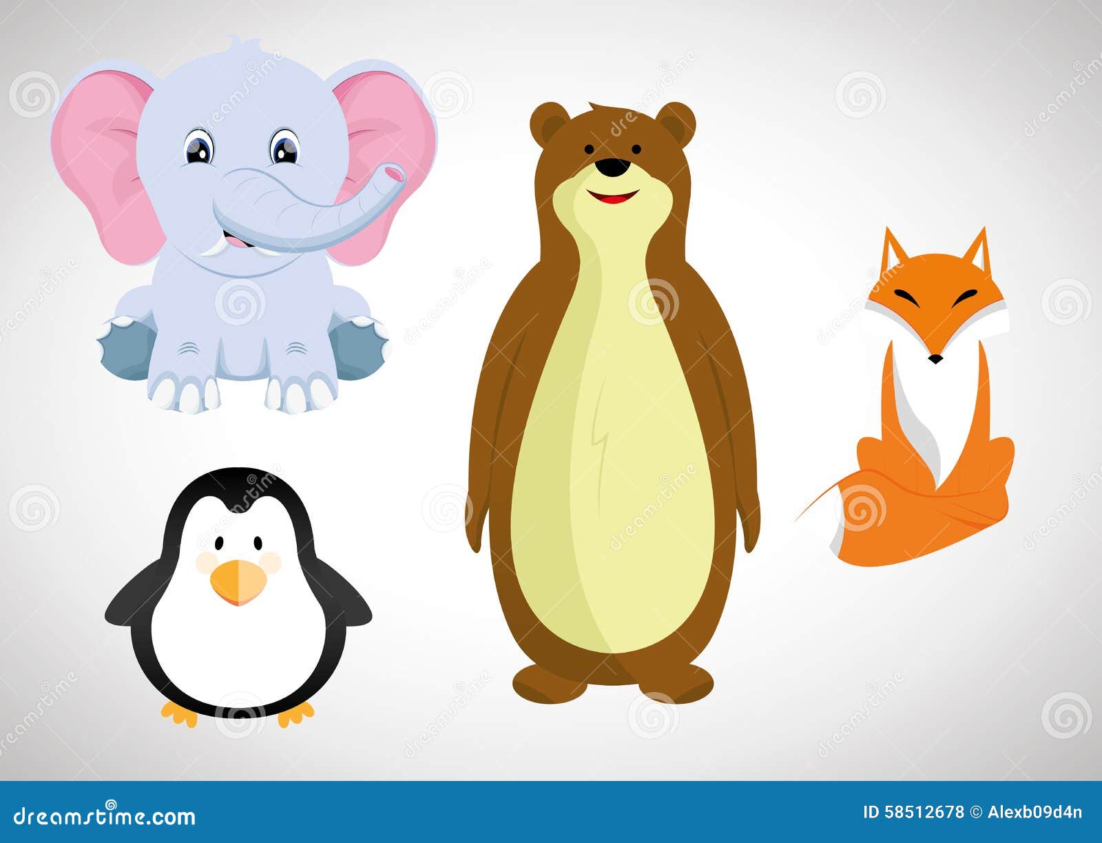 Cartoon Animal Vector Illustration | CartoonDealer.com #58512678