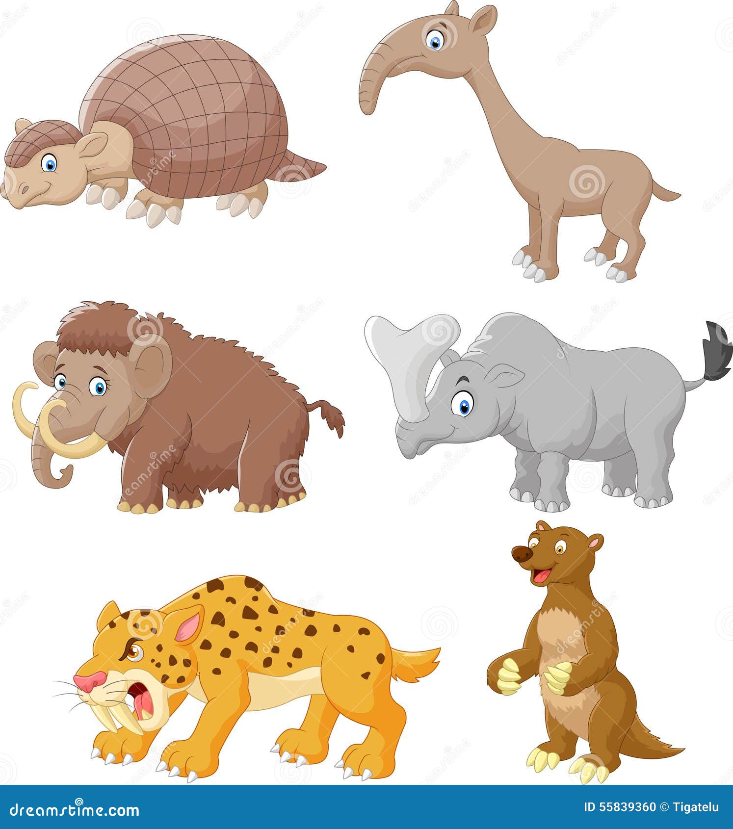 Cartoon Animal Collection Set Stock Vector - Illustration of anteater ...