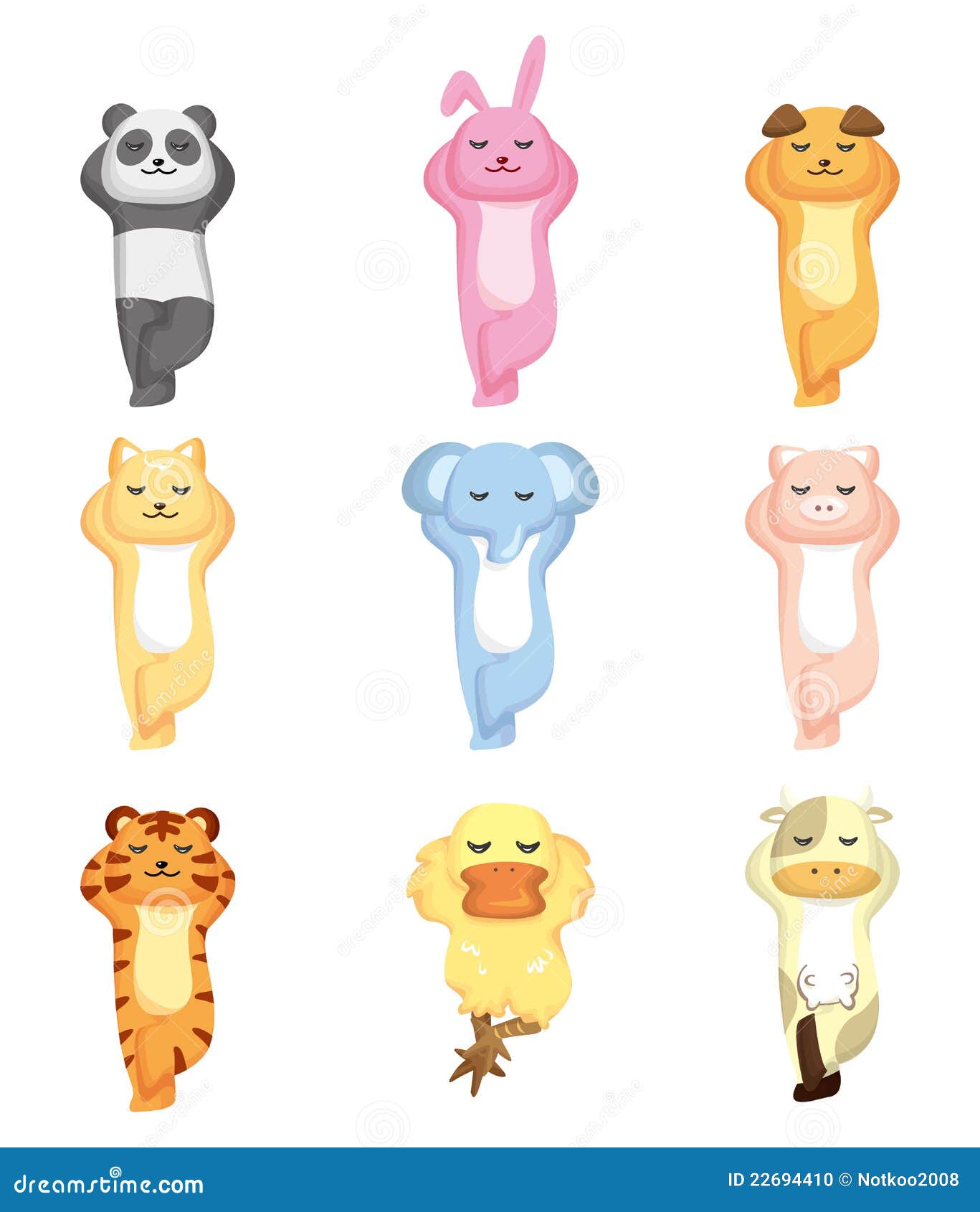 Cartoon animal set stock vector. Illustration of isolated - 22694410