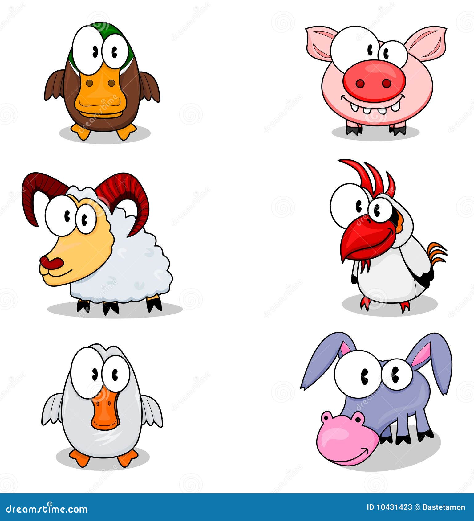 Cartoon Animals Stock Photos - Image: 10431423