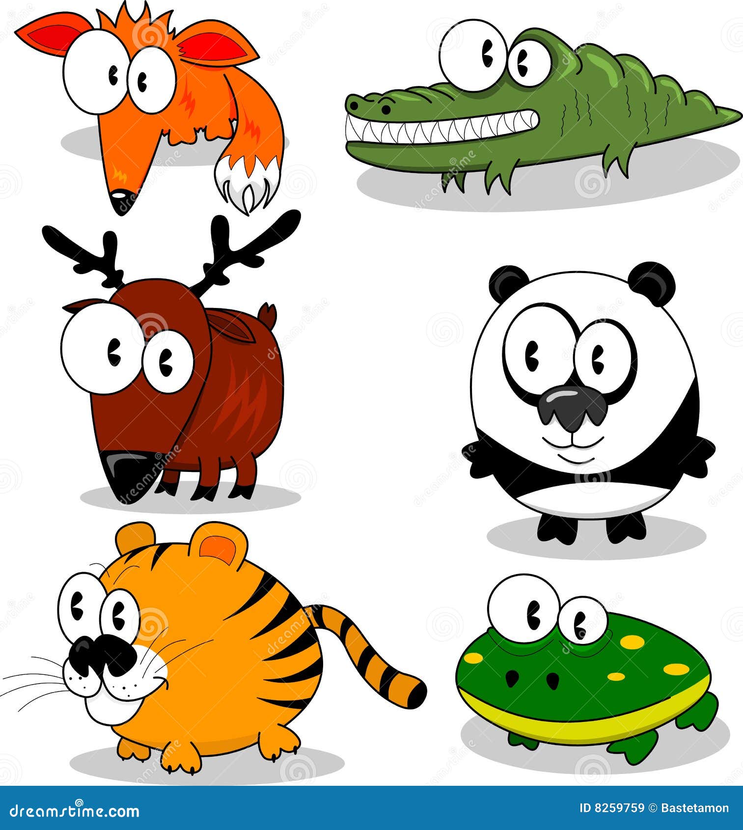 Cartoon animals stock vector. Illustration of cartoon - 8259759