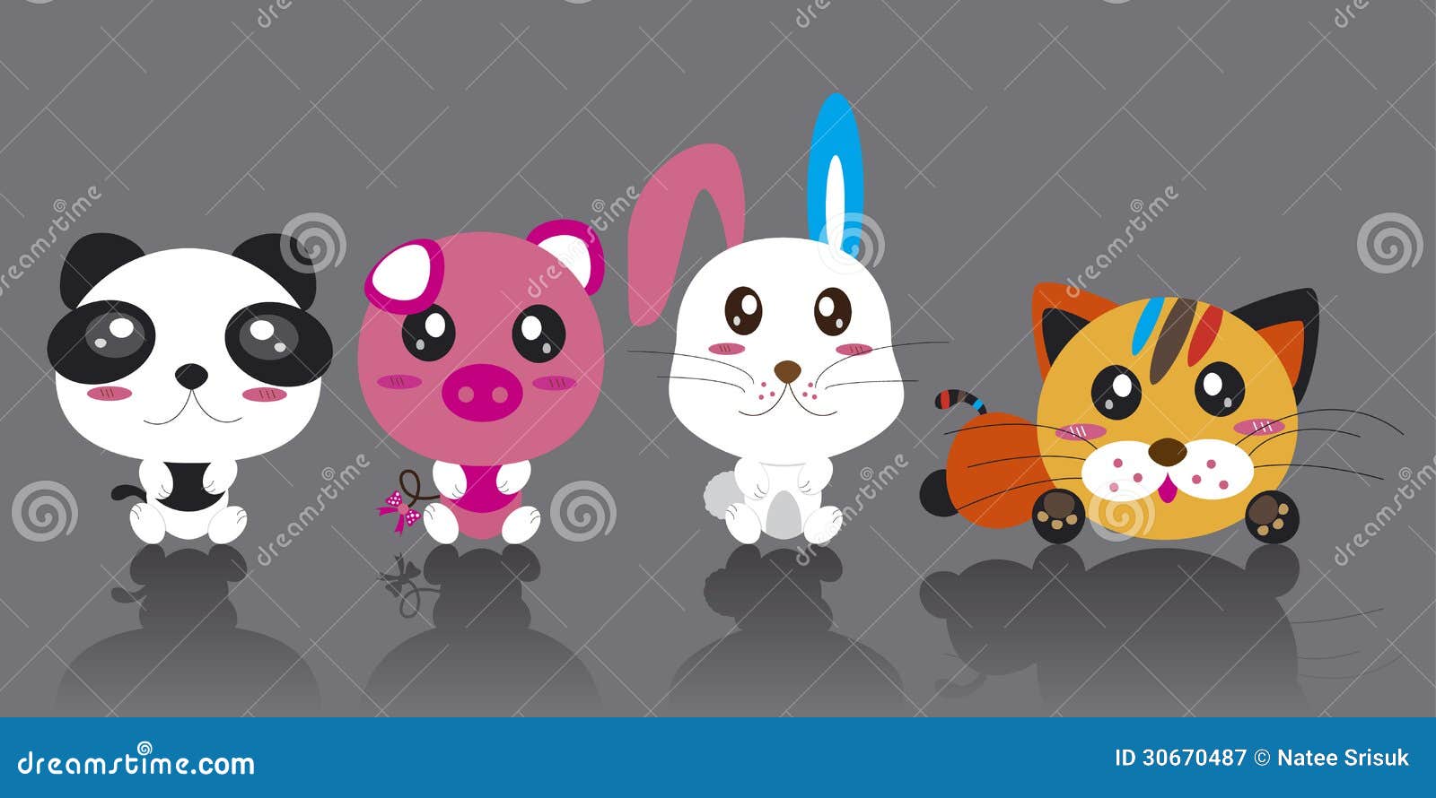 Cartoon animals stock vector. Illustration of design - 30670487