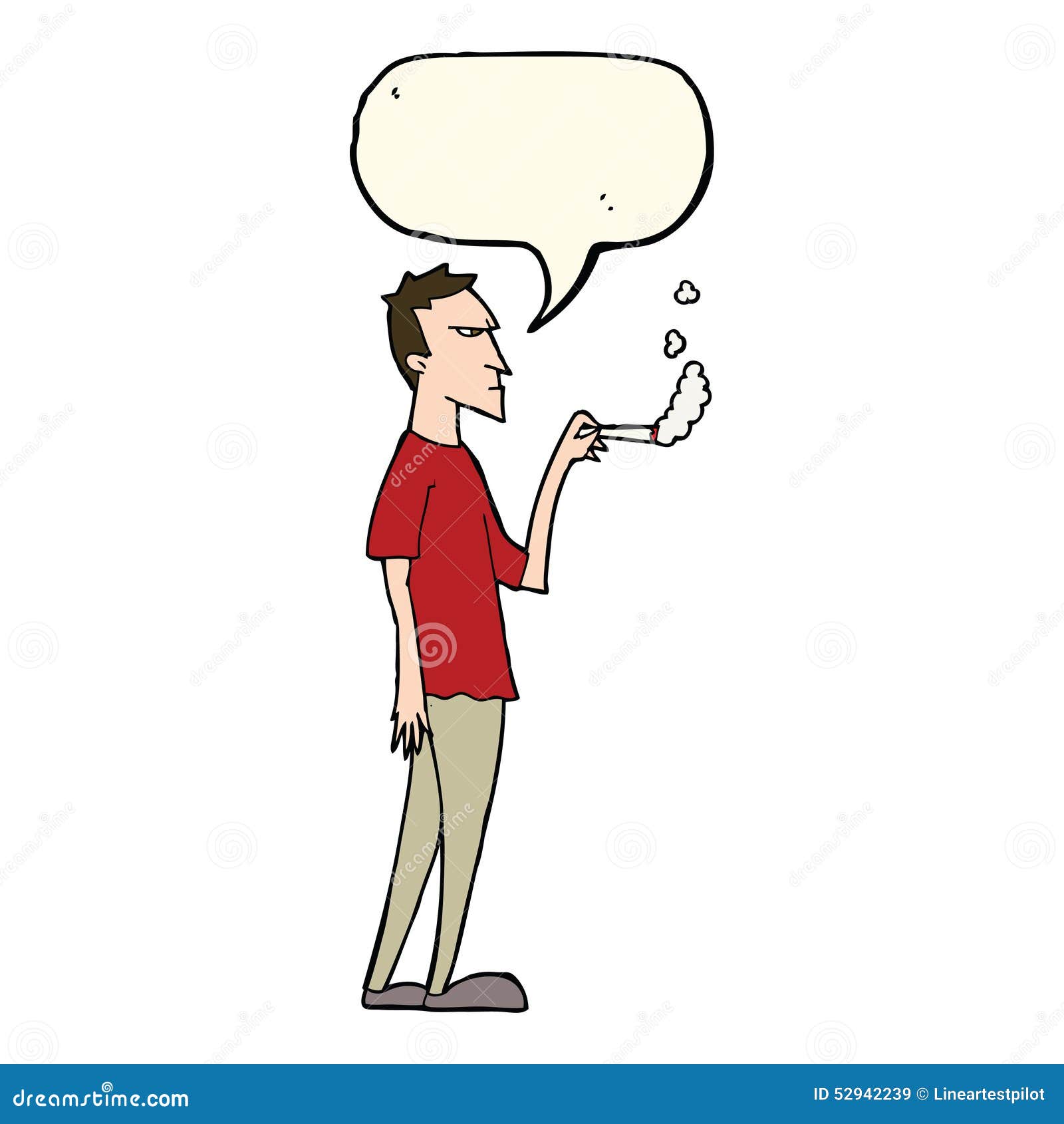 Cartoon Smoker Sitting At A Bar Stock Photography | CartoonDealer.com ...