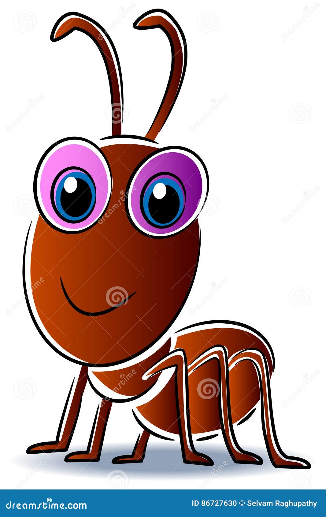 Cartoon ant stock vector. Illustration of character, arthropod - 86727630