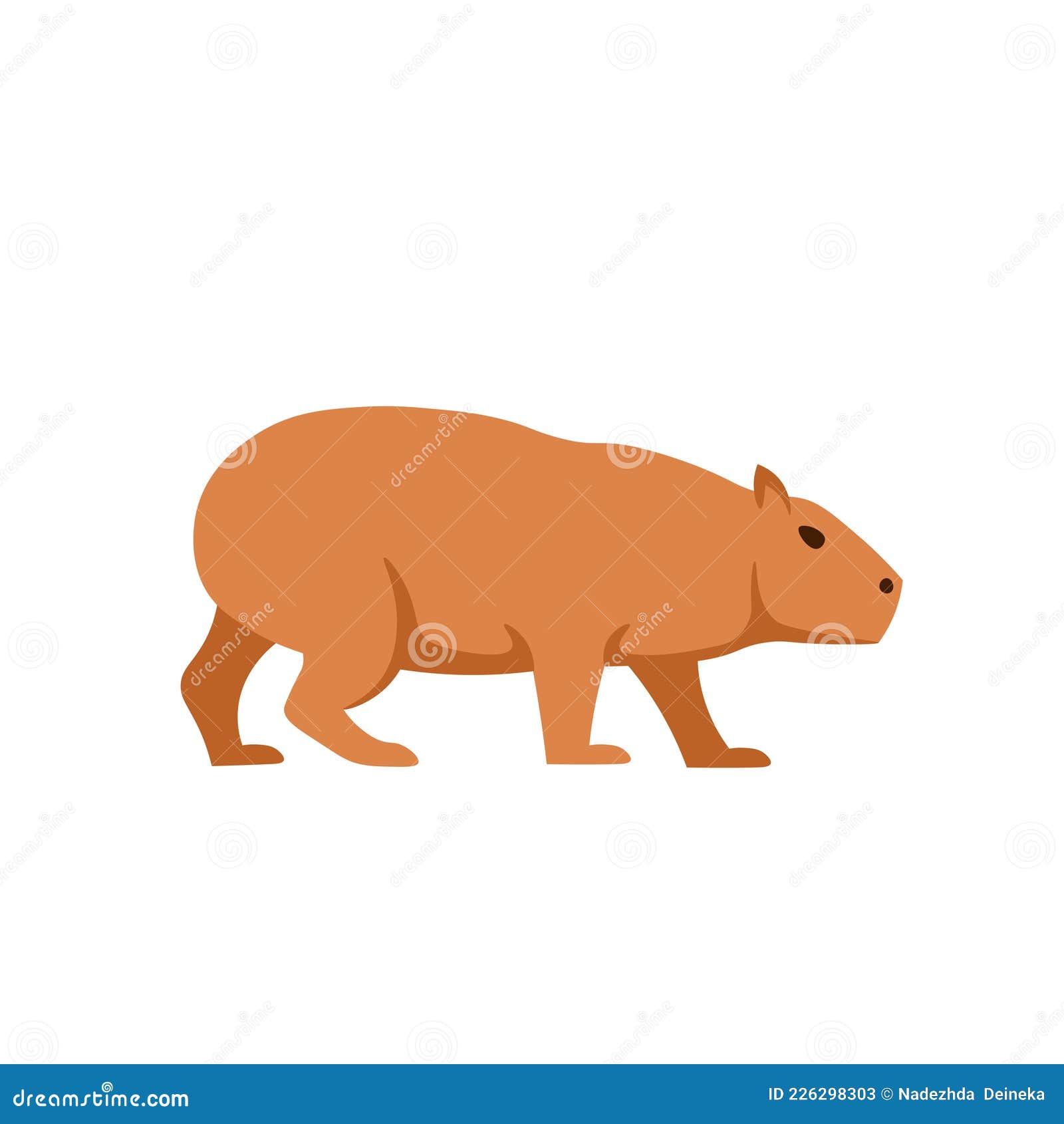 Cartoon Antelope on a White Background.Flat Cartoon Illustration for ...