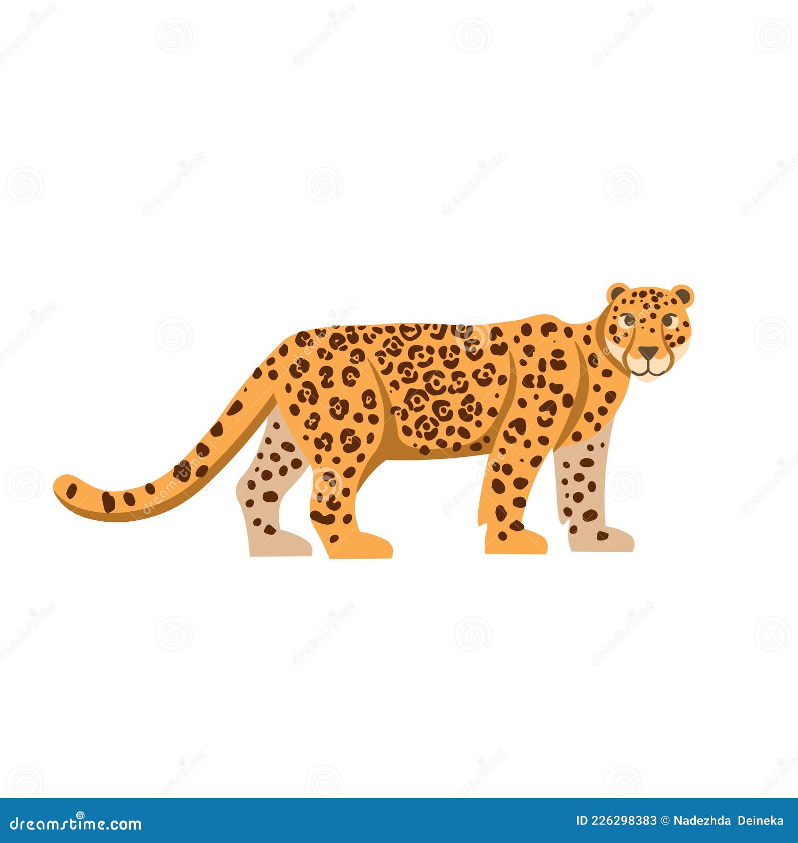 Cartoon Antelope on a White Background.Flat Cartoon Illustration for ...