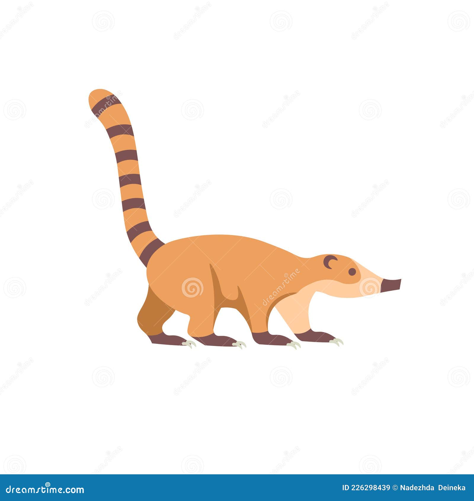 Cartoon Antelope On A White Background.Flat Cartoon Illustration For ...