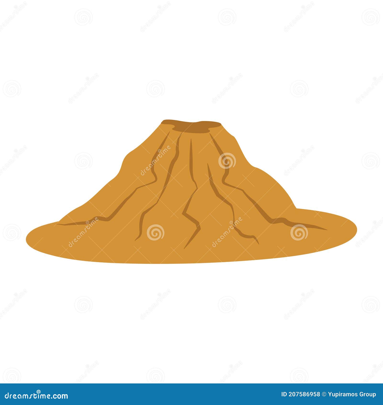 Cartoon Anthill Nature Icon in Isolated Style Stock Vector ...