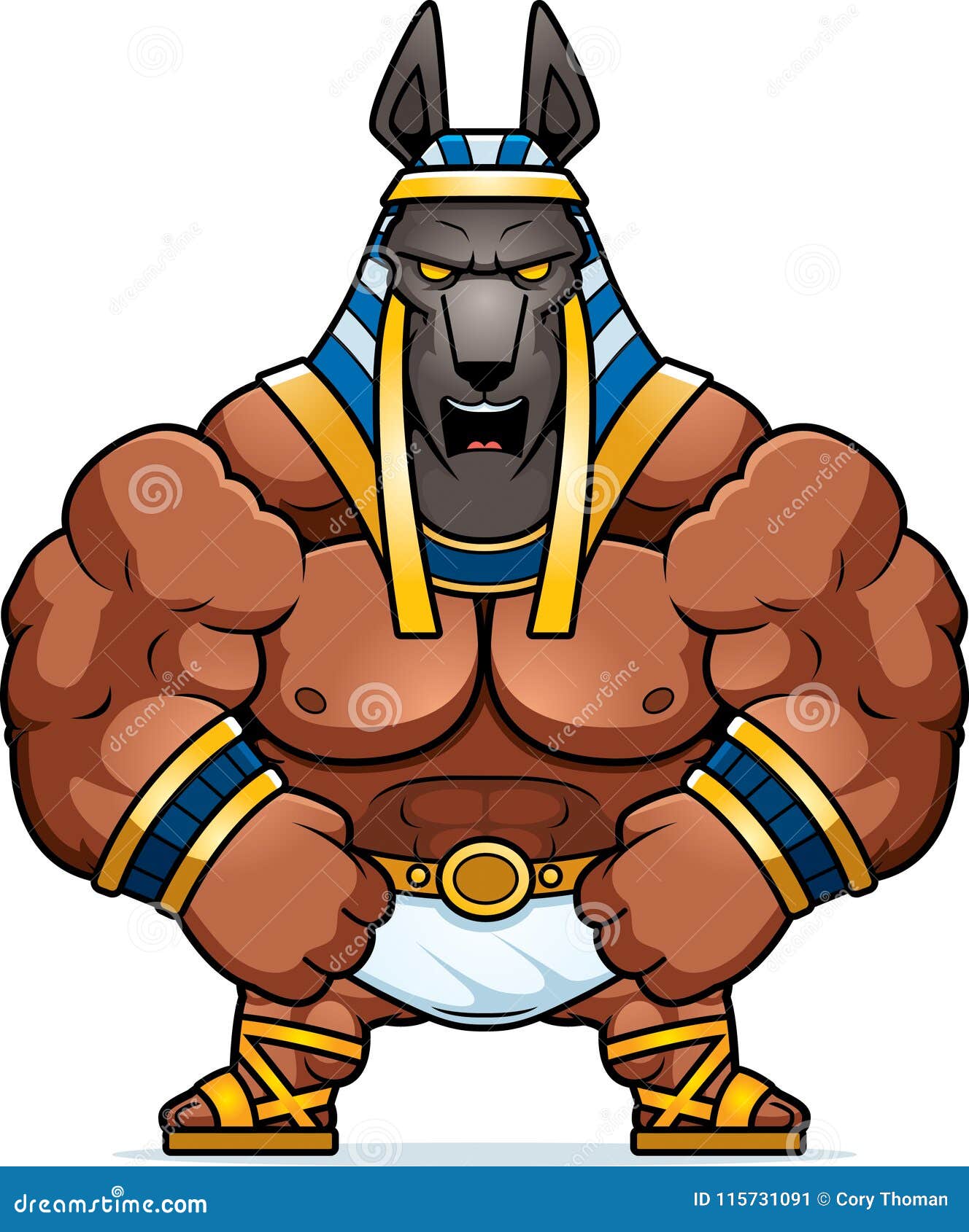 Cartoon Anubis Mad stock vector. Illustration of anubis - 115731091