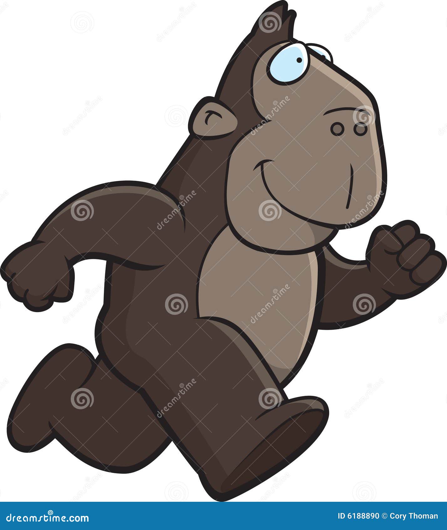 Cartoon Ape stock vector. Illustration of running, primate - 6188890