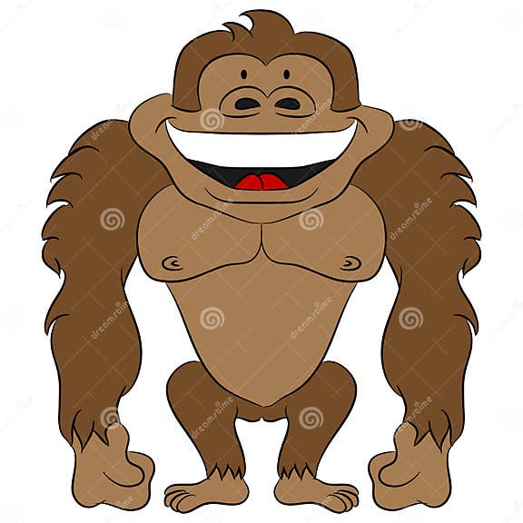 Cartoon Ape stock vector. Illustration of friendly, happy - 61419354
