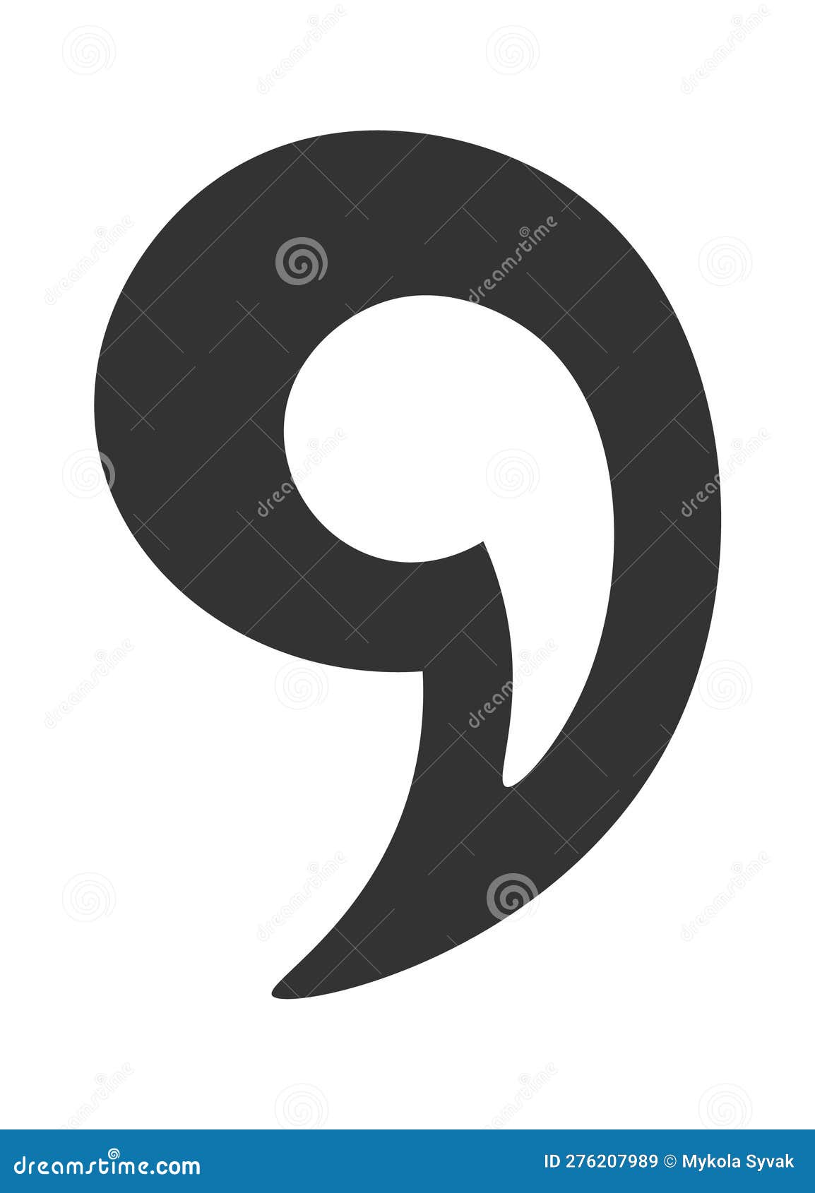 Cartoon Apostrophe Mark stock vector. Illustration of mark - 276207989