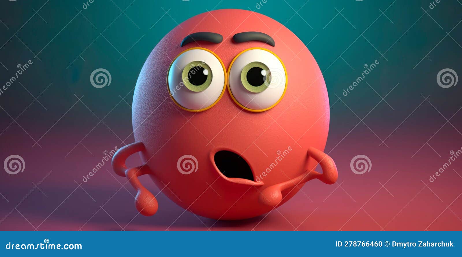 Cartoon Appendix Character with a Puzzled Expression and a Speech ...