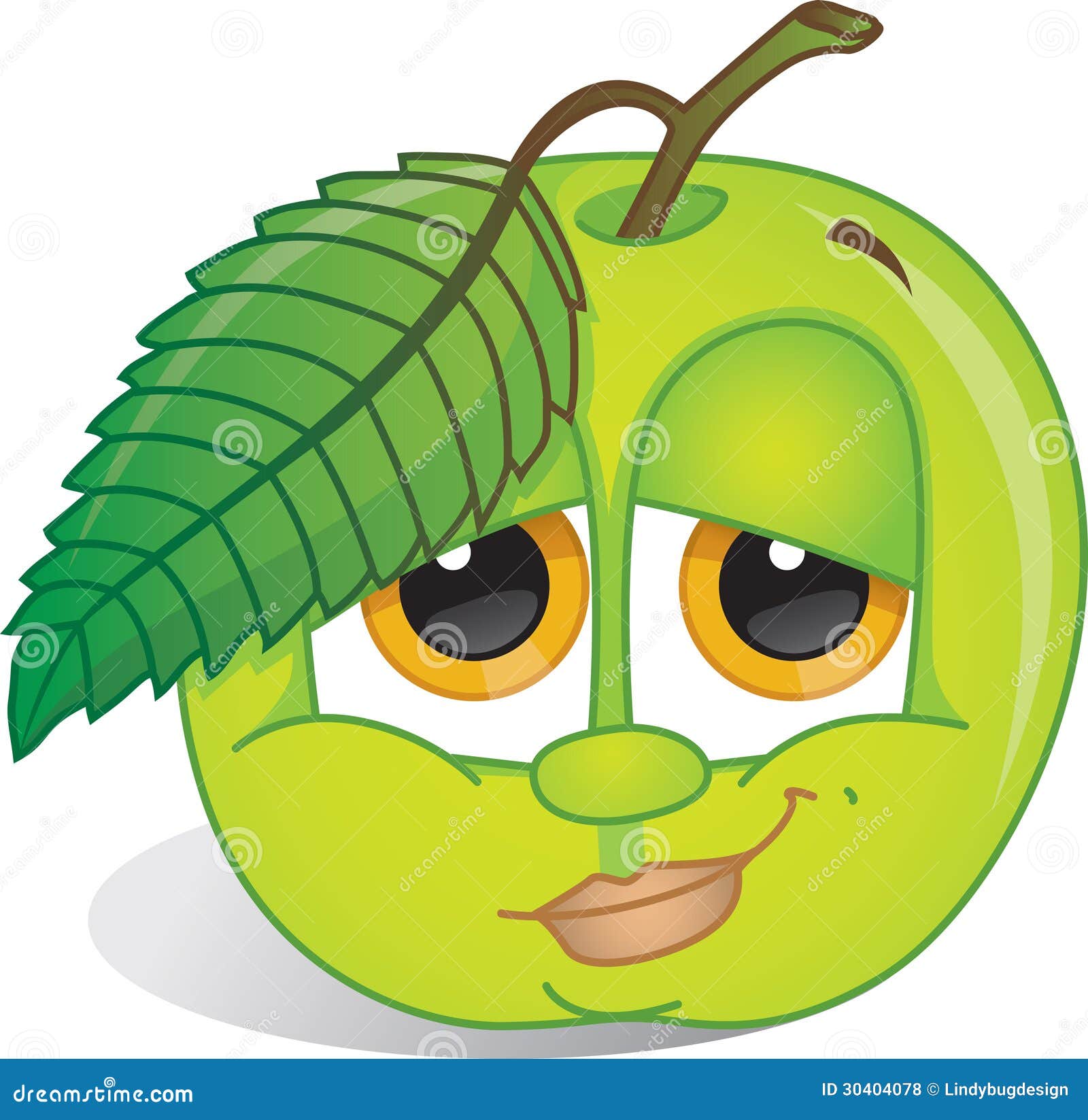Cartoon apple stock vector. Illustration of flavor, eyes - 30404078
