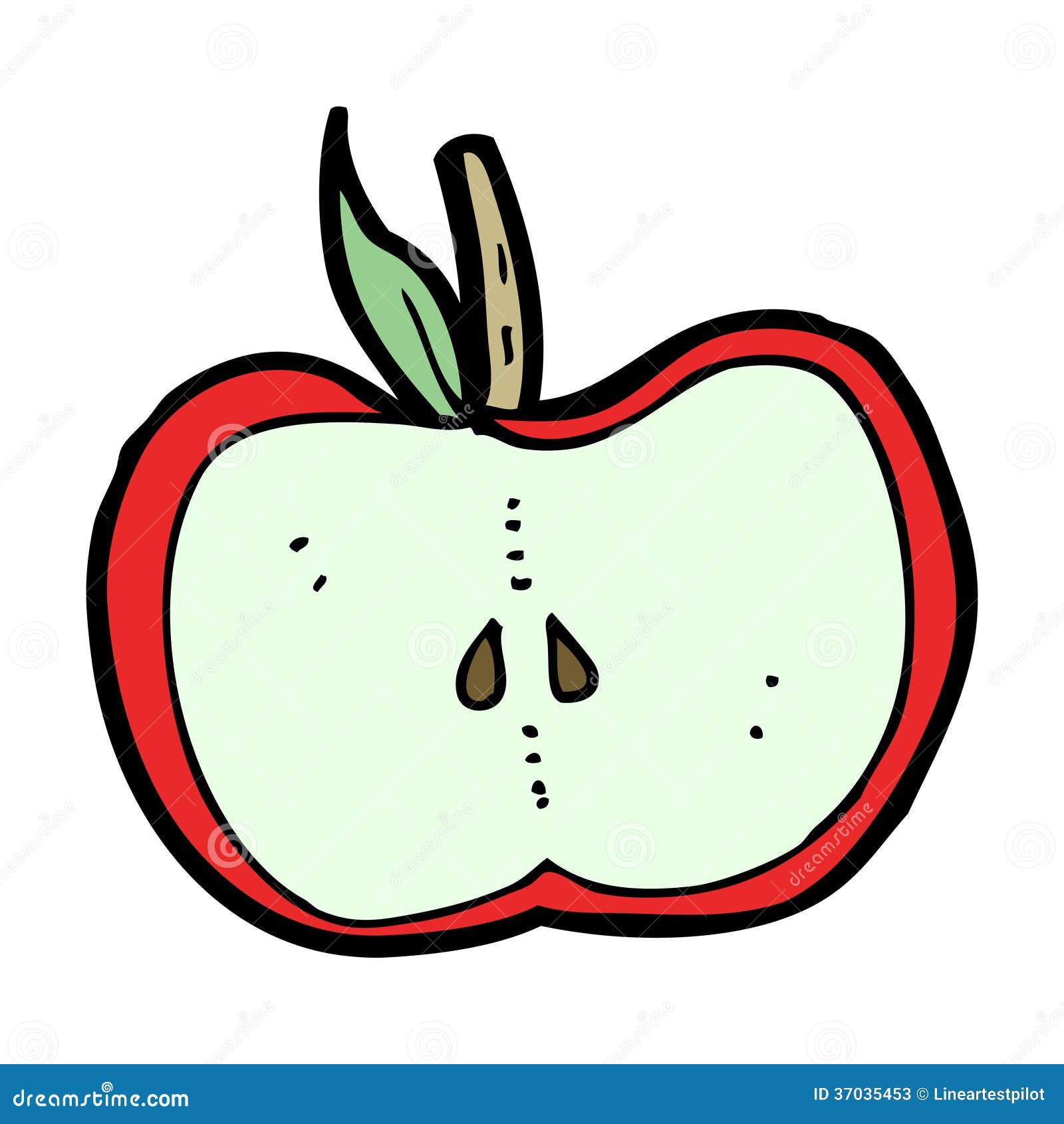 Cartoon Apple Half Stock Photos - Image: 37035453