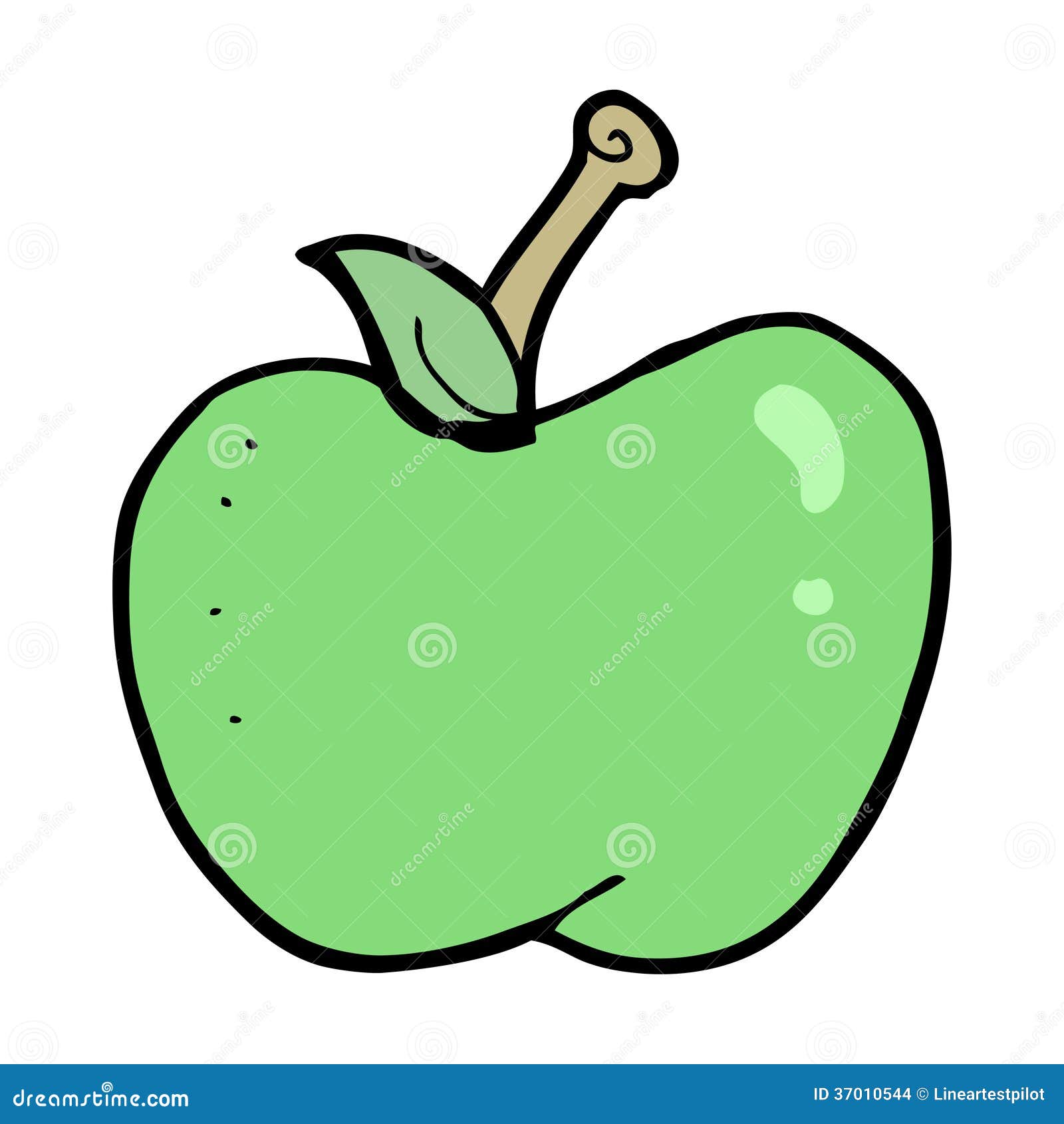 Cartoon apple stock illustration. Illustration of food - 37010544