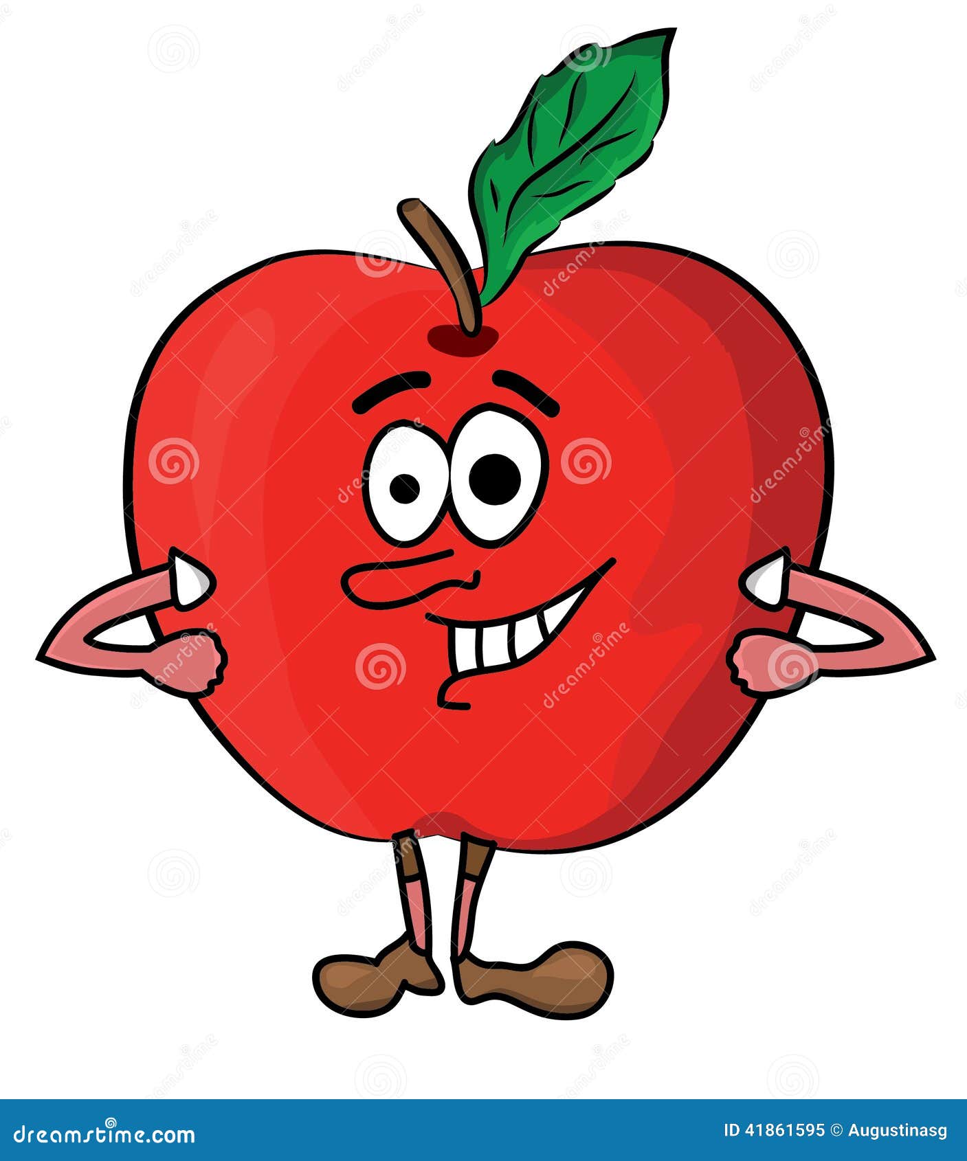 Cartoon apple illustration stock illustration. Illustration of isolated ...