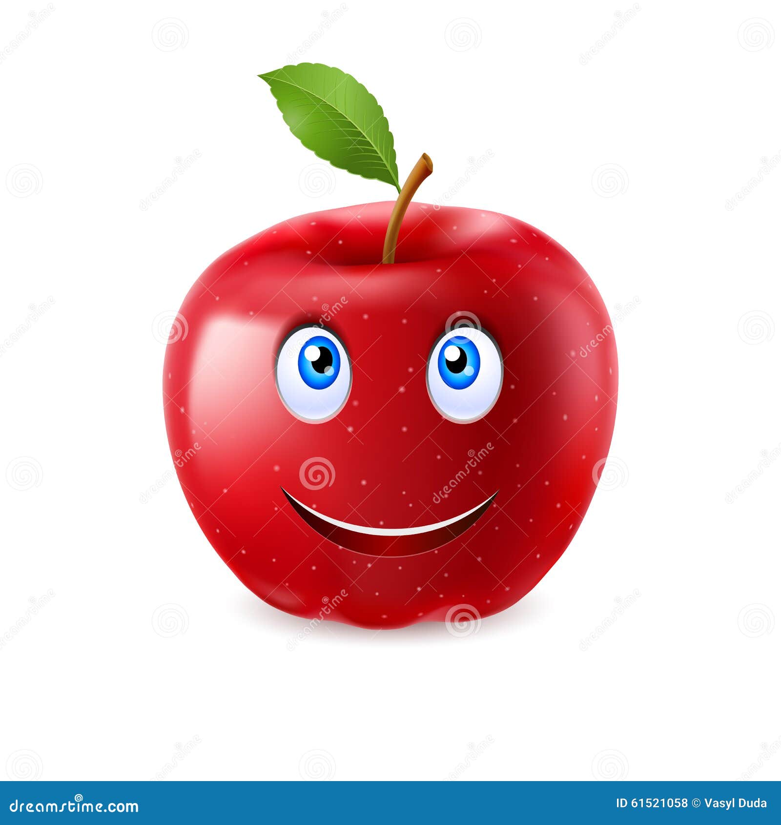 Cartoon Apple stock vector. Illustration of cute, graphic - 61521058