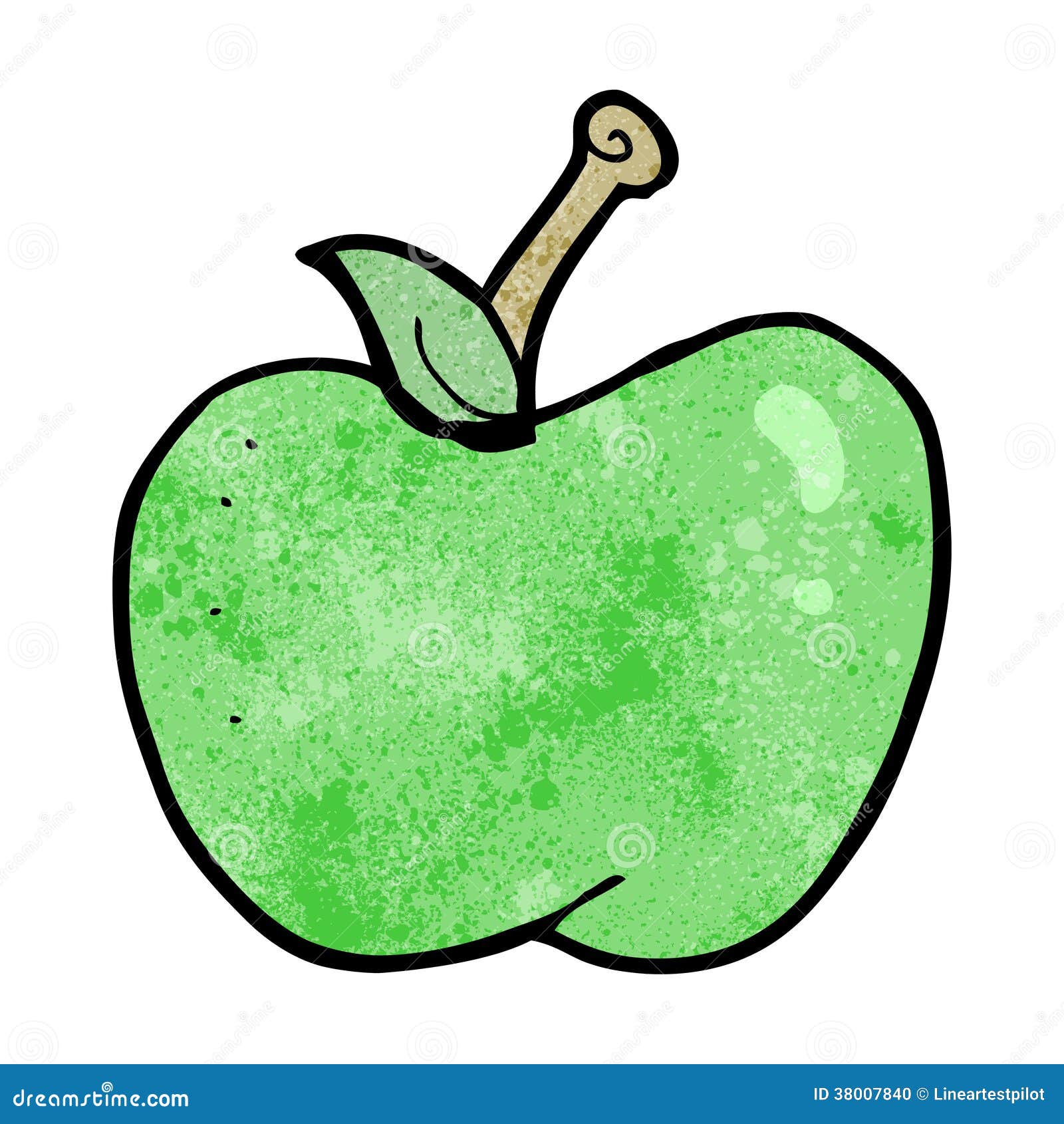 Cartoon apple stock vector. Illustration of doodle, simple - 38007840