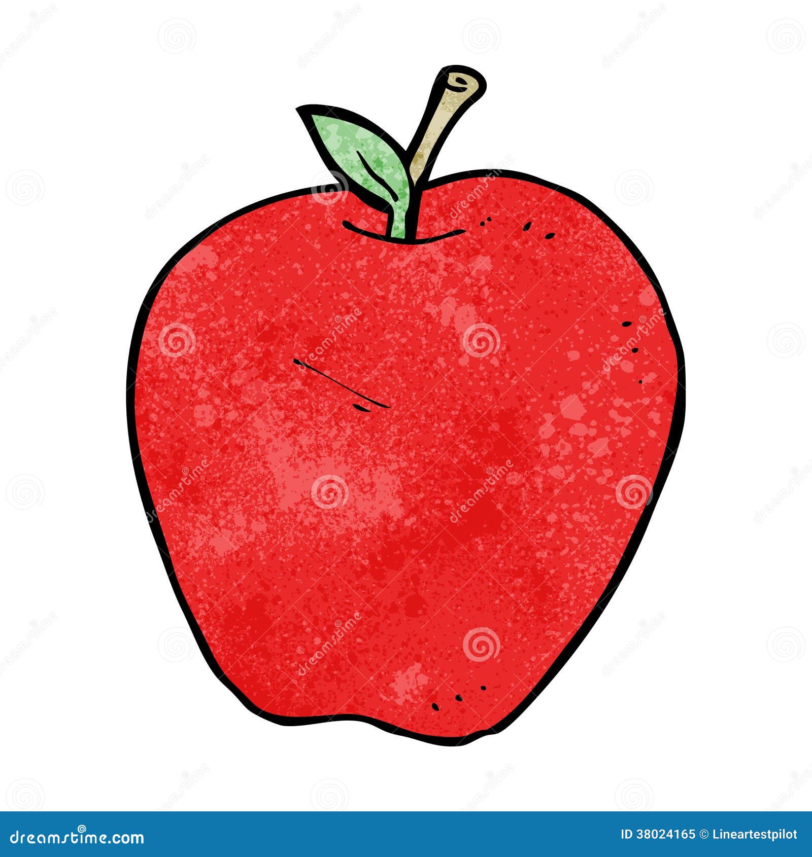 Cartoon apple stock vector. Illustration of hand, happy - 38024165