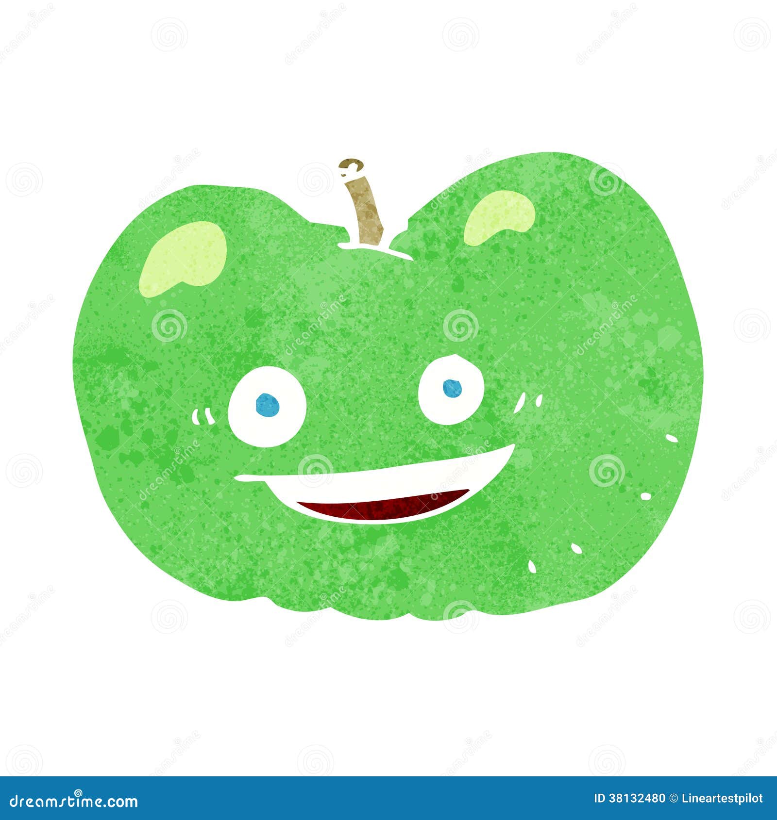 Cartoon apple stock illustration. Illustration of drawn - 38132480