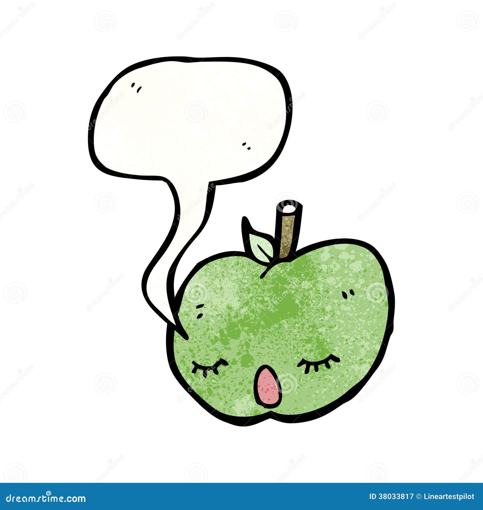 Cartoon Apple with Speech Bubble Stock Vector - Illustration of ...