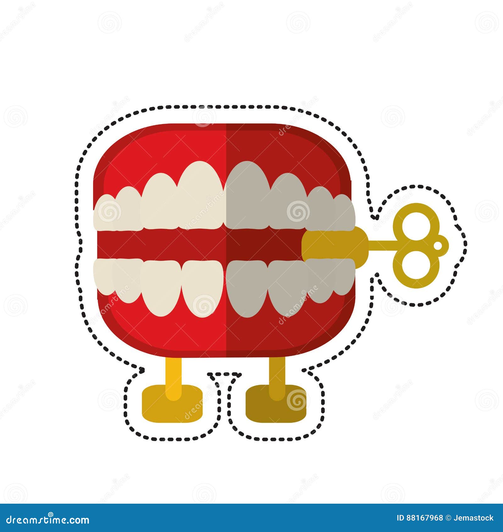 Chomping Teeth Cartoon Clipart