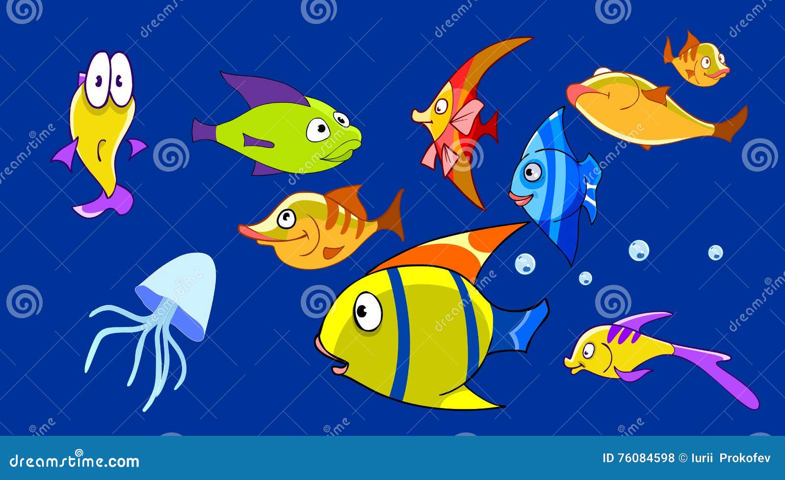 Cartoon Aquarium. Room Interior. Glass Tank With Water And Sand On ...