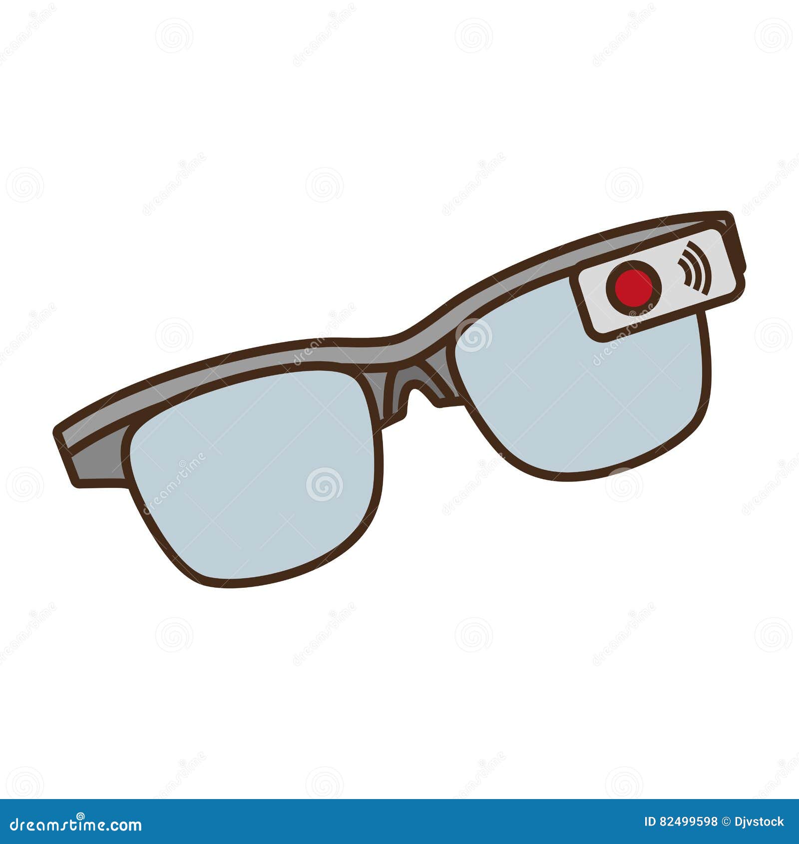 Cartoon Ar Smart Glasses Device Digital Stock Vector - Illustration of ...