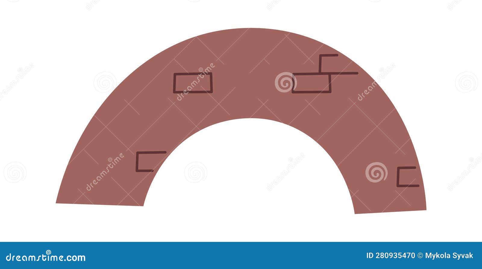 Cartoon Arch Bridge stock vector. Illustration of architecture - 280935470