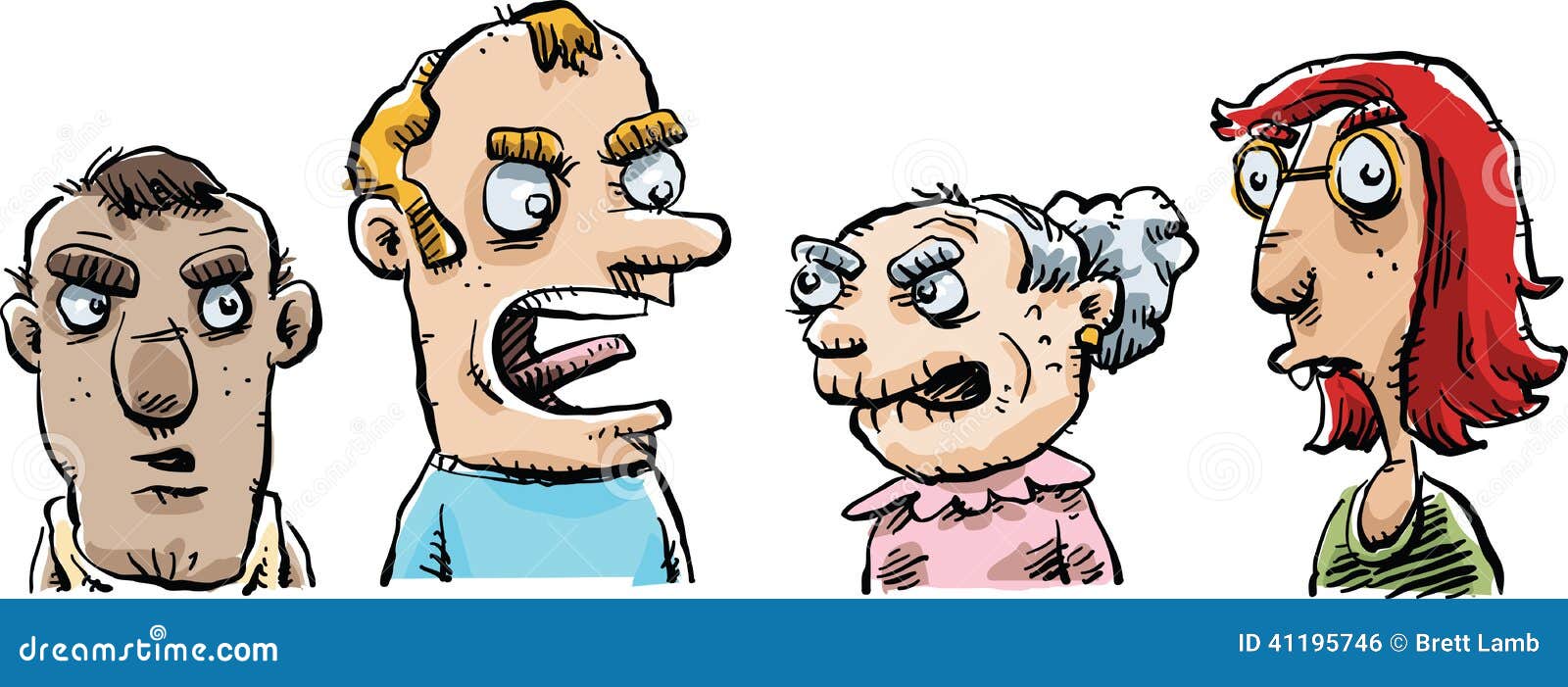 Cartoon Argument Characters Stock Illustration - Illustration of adult ...