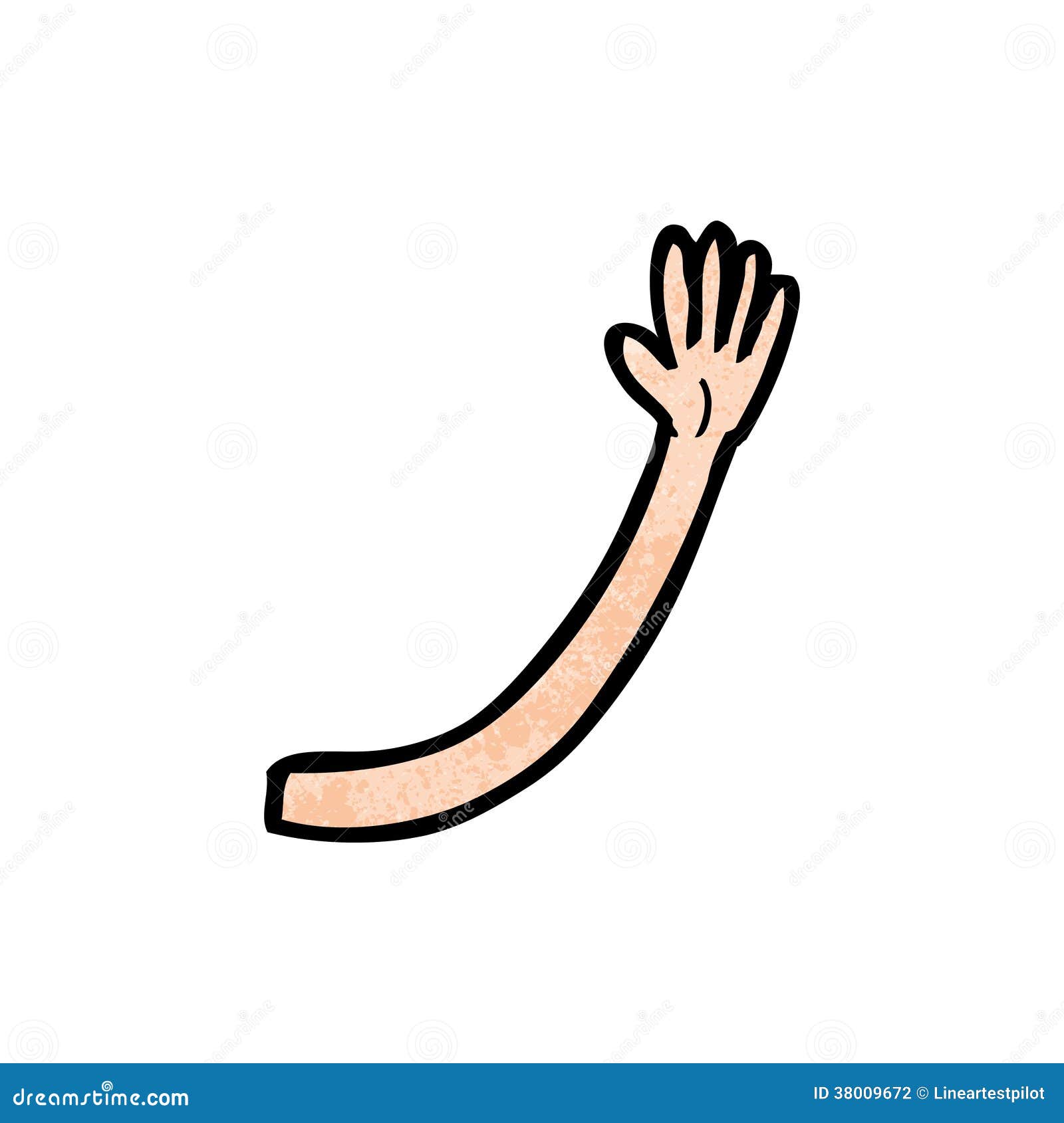 Cartoon arm stock vector. Illustration of line, quirky - 38009672
