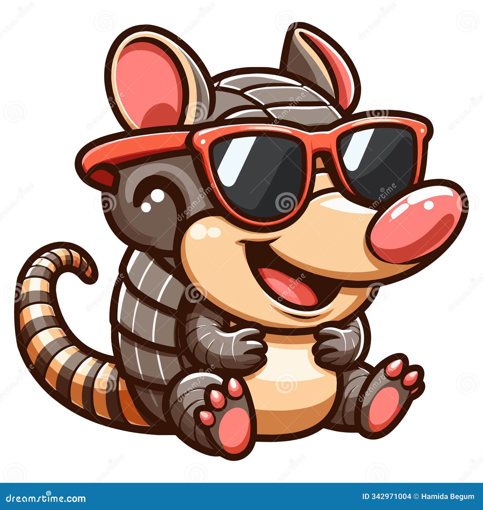 Cartoon Armadillo Animal Smiling Stock Illustration | CartoonDealer.com ...