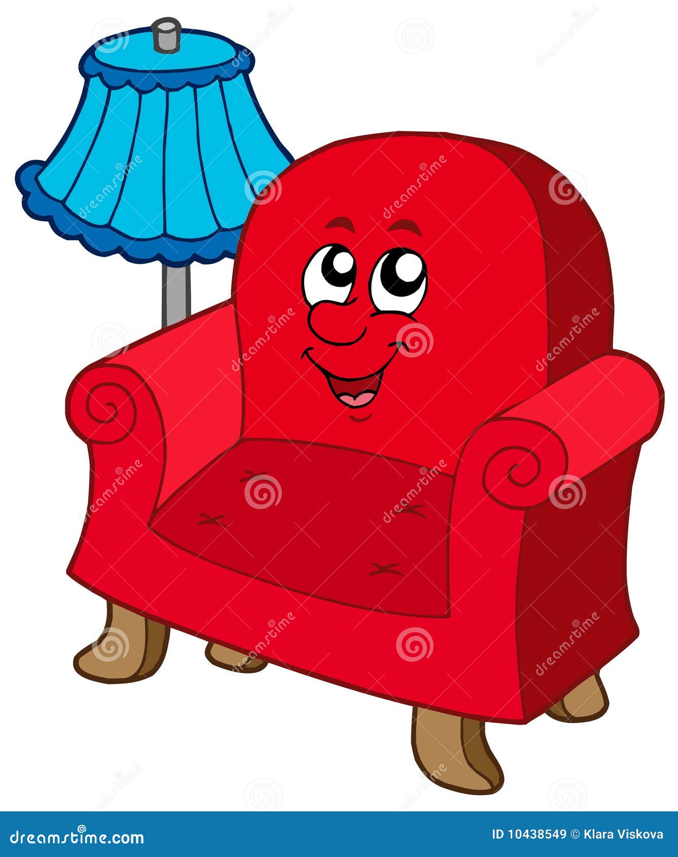 Cartoon Armchair Furniture Color Vector Illustration | CartoonDealer ...