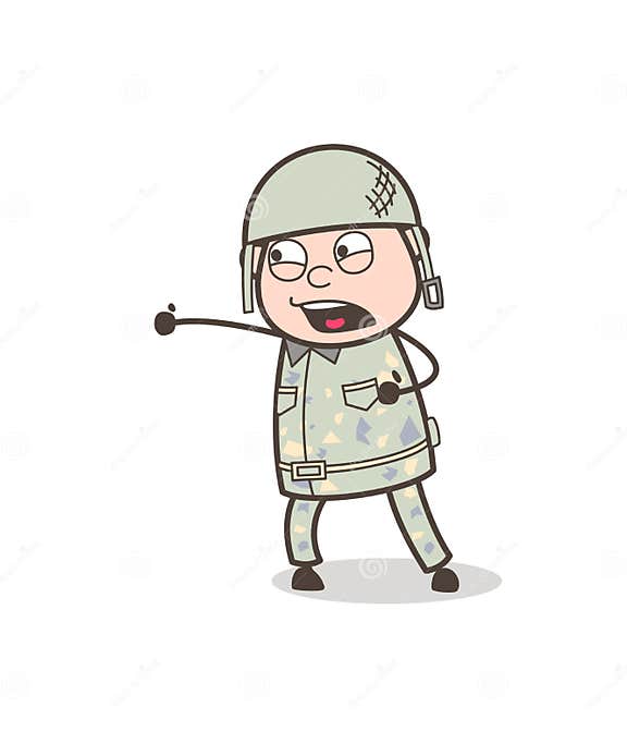 Cartoon Army Man Shouting Face Expression Vector Stock Illustration ...