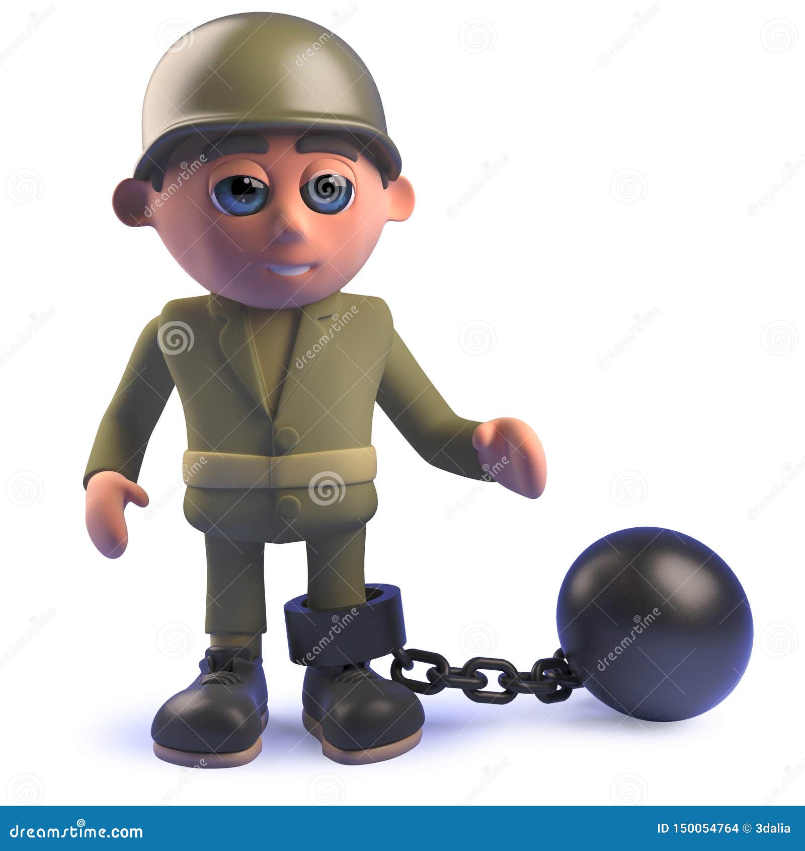 Cartoon Army Soldier in 3d Drumming on a Bass Drum Stock Illustration ...