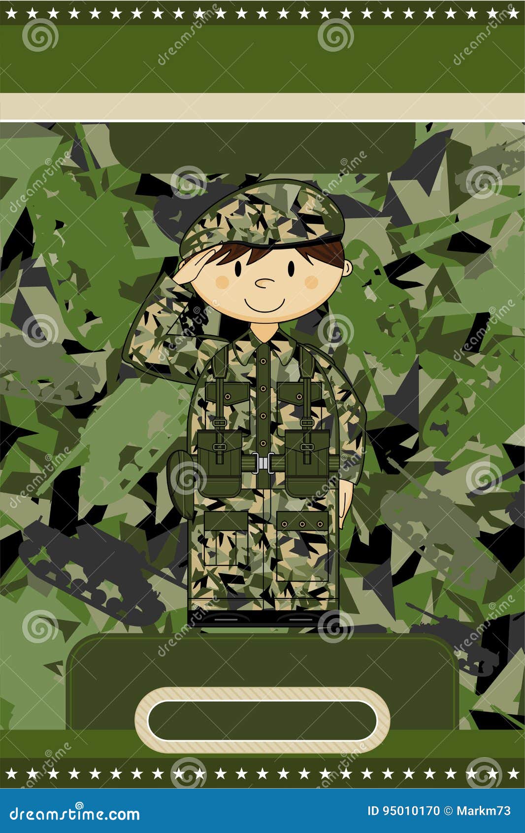 Cartoon Army Soldier stock vector. Illustration of beret - 95010170