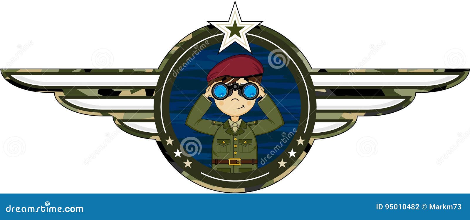 Cartoon Army Soldier stock vector. Illustration of armedforces - 95010482