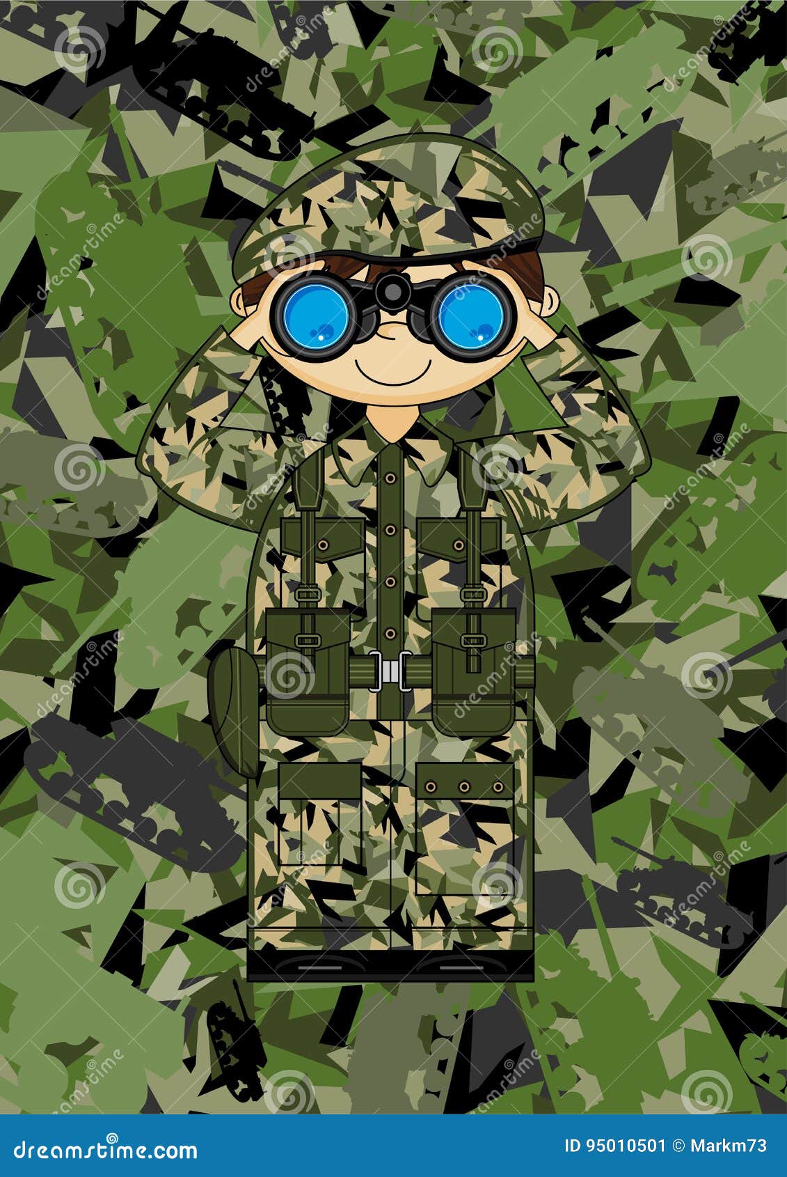 Cartoon Army Soldier stock vector. Illustration of warfare - 95010501