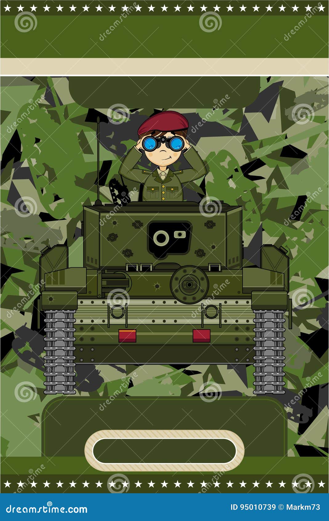 Cartoon Army Soldier in Tank Stock Vector - Illustration of army ...