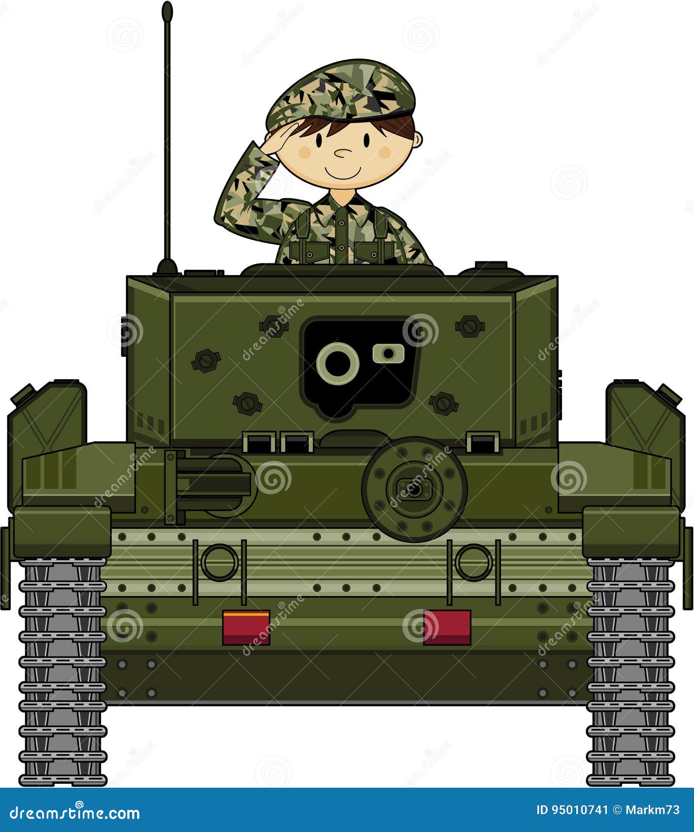 Cartoon Army Soldier in Tank Stock Vector - Illustration of soldiers ...