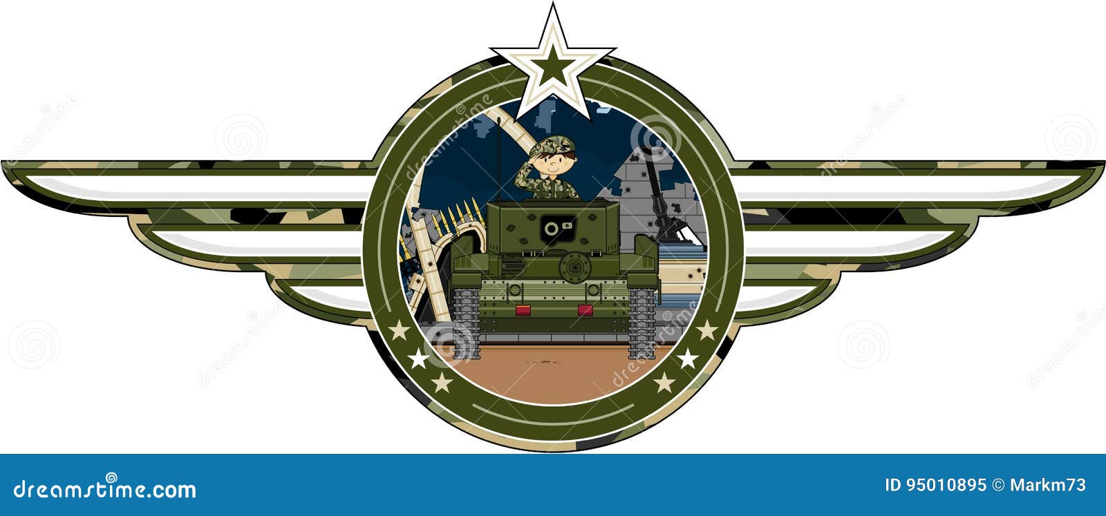 Cartoon Army Soldier in Tank Stock Vector - Illustration of military ...