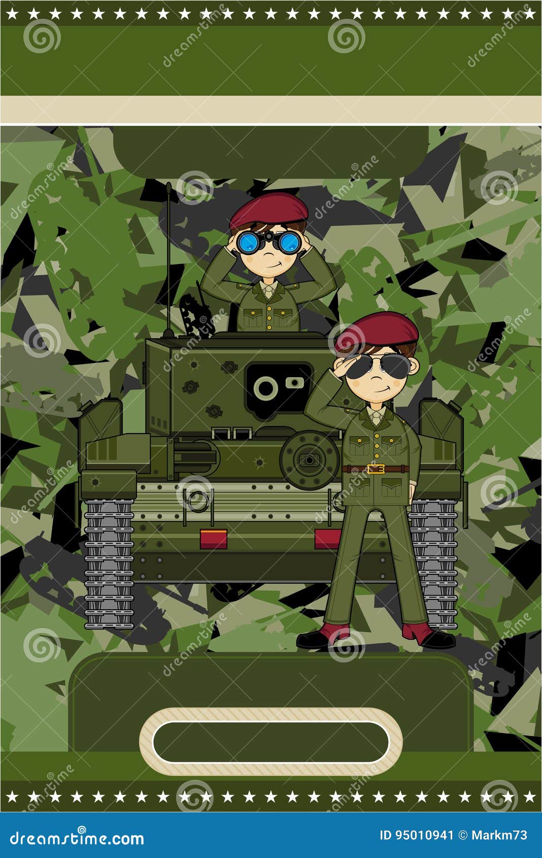Cartoon Army Soldier in Tank Stock Vector - Illustration of soldier ...