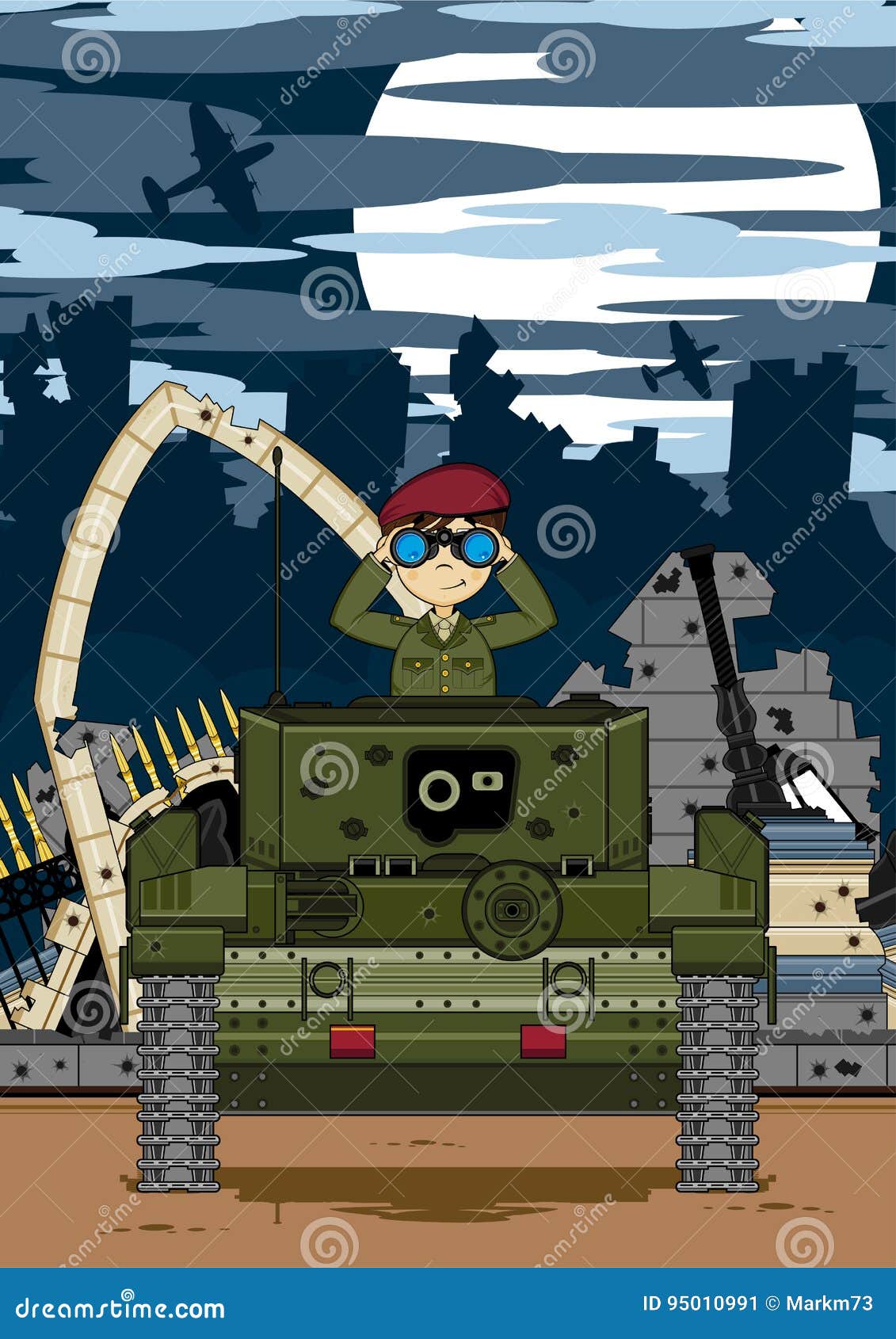 Cartoon Army Soldier in Tank Stock Vector - Illustration of army, tanks ...