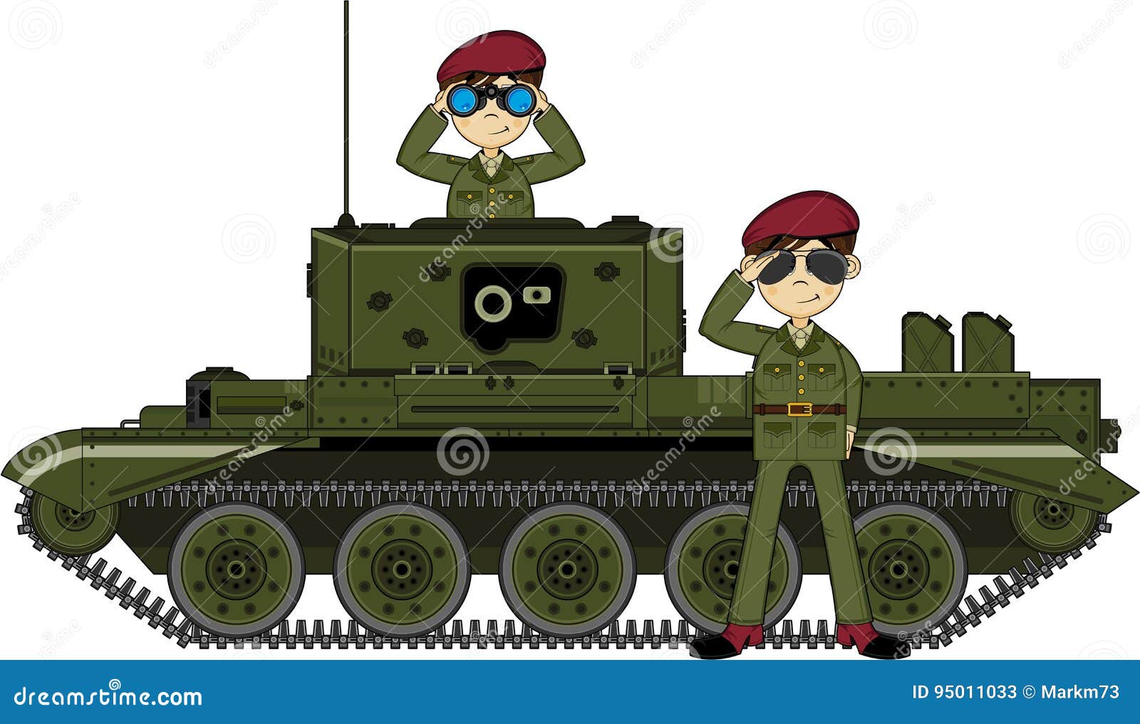 Cartoon Army Soldier in Tank Stock Vector - Illustration of military ...