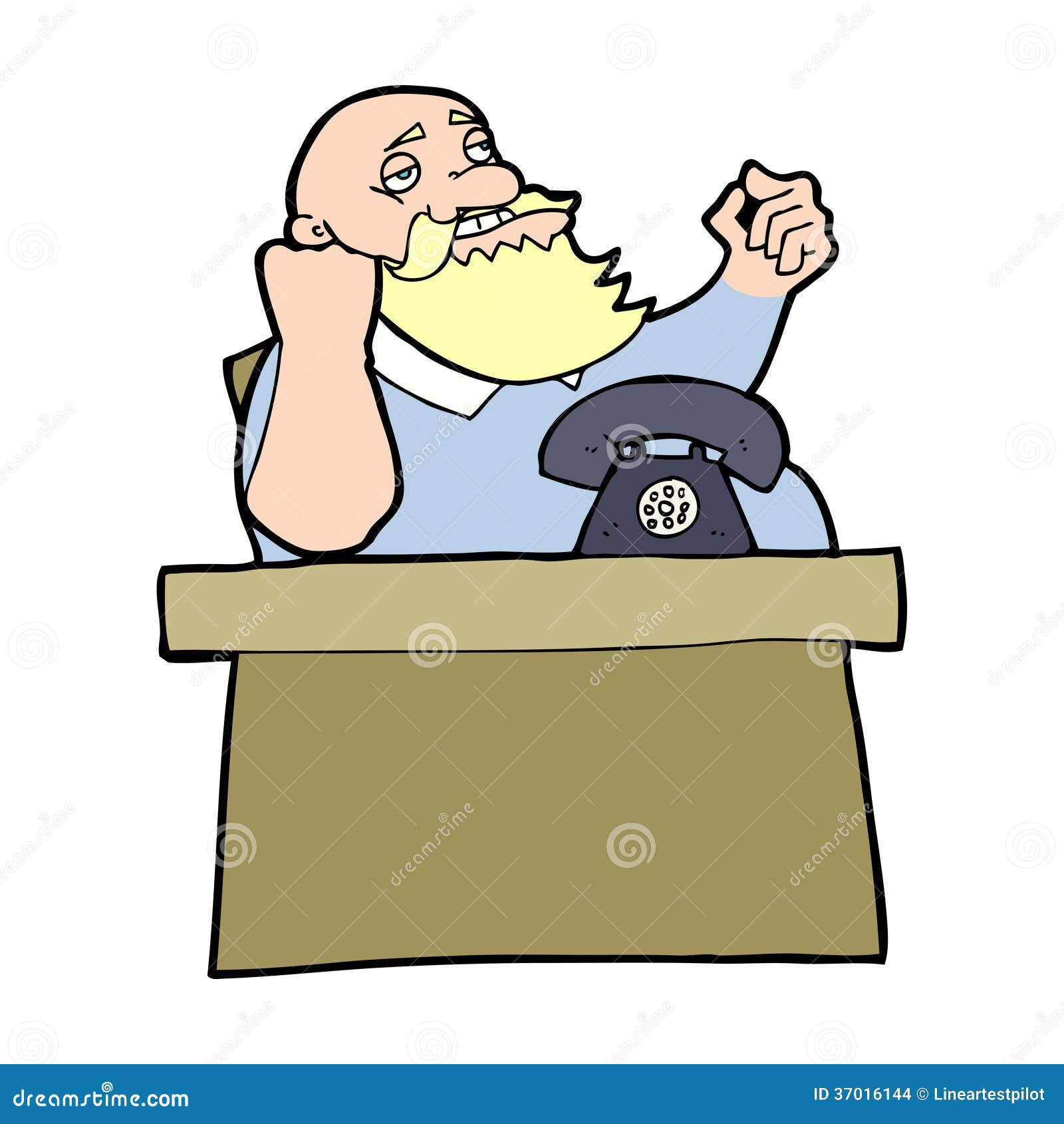 Cartoon arrogant boss man stock vector. Illustration of line - 37016144